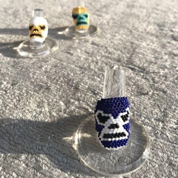 Costume Baldor | Jewelry | Handmade Luche Libre Fighter Masked Beaded ...